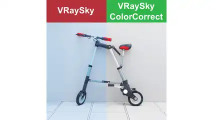 Correcting VRaySky With ColorCorrect