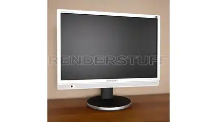 Monitor Silver 21,5 Inch Free 3D Model Free Download